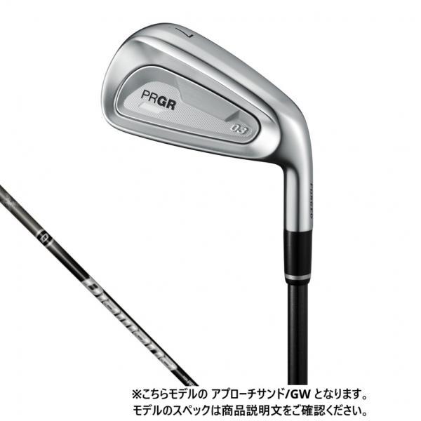 ■2025年モデル ◇飛び、打感、精悍な形状、全てが進化した「狙える、ぶっ飛び系アイアン」 ■左右：右 ■付属ヘッドカバー：無 ■付属品：無 ■ルール適合：○ ■シャフト名：Diamana M FOR PRGR ■番手：アプローチサンド/G...
