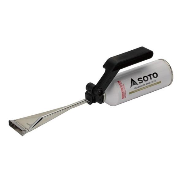 ◇幅広火口でソフトな炎。炭の跳ね返りも少なく安全。◇着火しにくい備長炭の火起しにも最適な幅広火口を使用。■素材：ステンレス他■使用燃料：専用缶(ねじ込み式)■点火方式：圧電点火方式■セット内容：本体、ボンベ■発熱量(火力)：1.65kW(1...