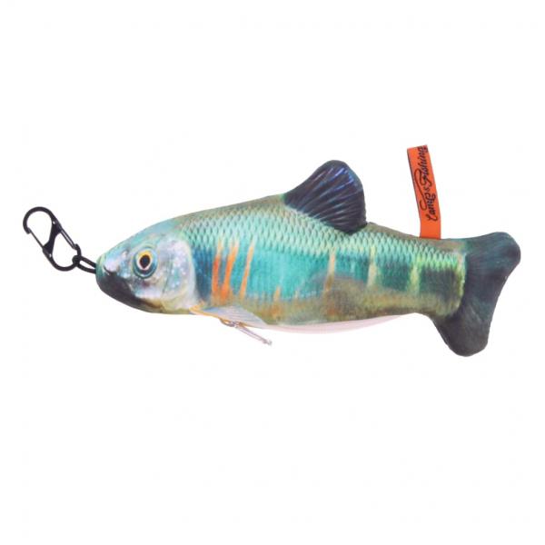 ◇腹部のファスナーを開けると伸縮するナスカン付きのリールが内蔵されてます。鍵等を付けると便利。◇コードが伸縮するリールが内蔵されているので鍵類を付けると無くさずに便利です。■素材：ポリエステル■サイズ：180×100×15mm■重量：30g...