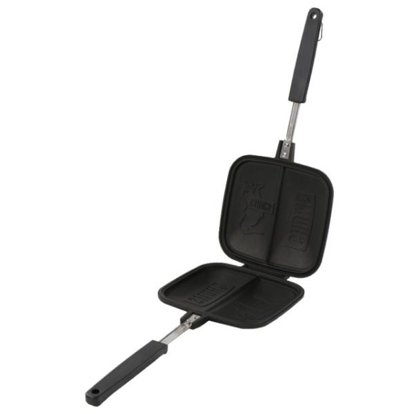 ◇大人気！ホットサンドイッチクッカー(ダブルタイプ)◇キャンプの朝ごはんにおいしいホットサンドを◎◇表面にはブービー、裏面にはチャムスロゴの焼き目が付けられ、大人も子供もみんなが笑顔になっちゃうホットサンドが一度で2つ作れちゃいます。◇内側...