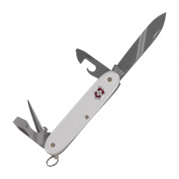 ◇スイス陸軍に制式採用され続けた名品を更に使いやすく◇1961年から2007年までスイス陸軍に制式採用され続けた名品「ソルジャーAL」を一般用にさらに使いやすくし、便利なキーリングをつけました。◇アノダイズ加工が施されたアルミニウムハンドル...