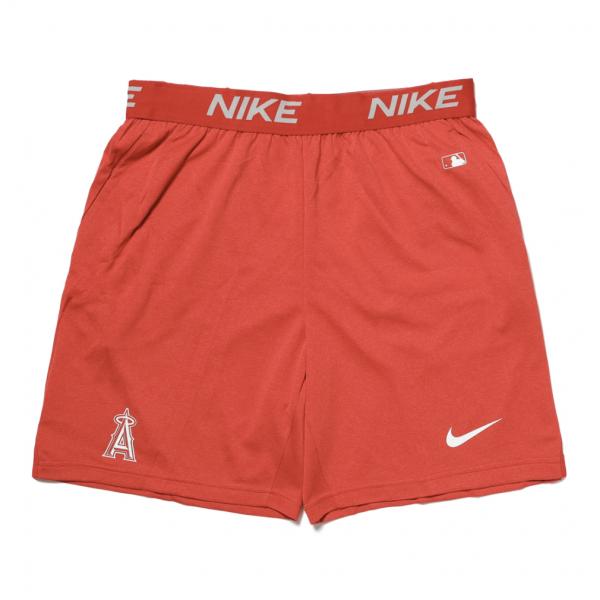 ◇NIKE MLB チームロゴがパンツ裾にプリントされたショートパンツ◇DYFIT素材。腰部にはNIKE文字、すそにはチームロゴとNAIKEスウォッシュ、左ポケと部にはバッターマンロゴをプリントした杢調のショートパンツ■カラー(メーカー表記...