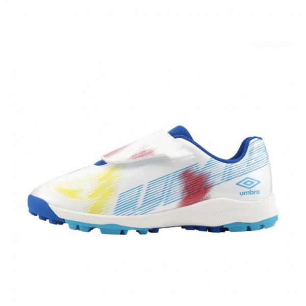 ◇UMBRO はじめてサッカーシューズ NEO◇サッカーをはじめるスタータープレーヤーの為に企画をしたシューズ。小学生専任コーチ監修の元、止める・蹴る・運ぶのボールタッチをカラーで覚えられるように色分けしました。日本国内企画のジュニア専用ワ...