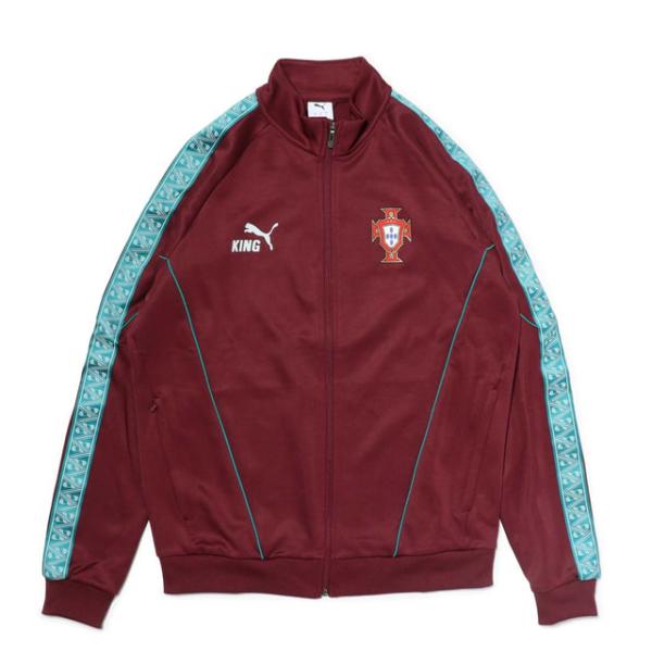 ◇ポルトガルナショナルチームのKINGアンセムジャケット■カラー(メーカー表記):バーガンディ(24:Ruby Shimmer-Sea Glass)■素材:本体:ポリエステル63%コットン37%リブ:ポリエステル93%ポリウレタン7%ポケッ...