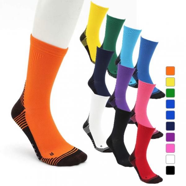 ◇サッカー・フットサル用にフィット性&amp;耐摩擦&amp;ドライ性能を強化したソールパッドフットボールソックス【パイルパット】つま先からかかとは薄手のパイル設計。【フットサポート】土踏まず部分に弾性糸を挿入。【滑り止め】柔らかくグリップ...