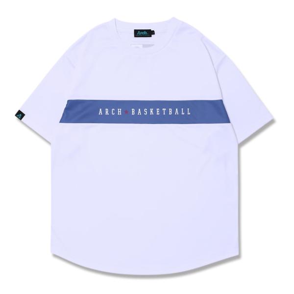 ◇「ARCH☆BASKETBALL」をフロントの切り替えラインに配置したDRY-Tシャツ。◇どこかクラシカルでシティポップただようデザイン。◇吸汗・速乾性が高く、肌触りの柔らかいポリエステルを採用。◇【one side paneled sh...