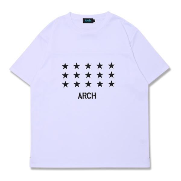 ◇ArchのアイコニックであるスターをフロントにプリントしたDRY-Tシャツ。◇胸上に施したステッチの切り替えデザインもポイント。バックにはロゴとボールをデザインしたタグを配置。◇吸汗・速乾性が高く、肌触りの柔らかいポリエステルを採用。■カ...