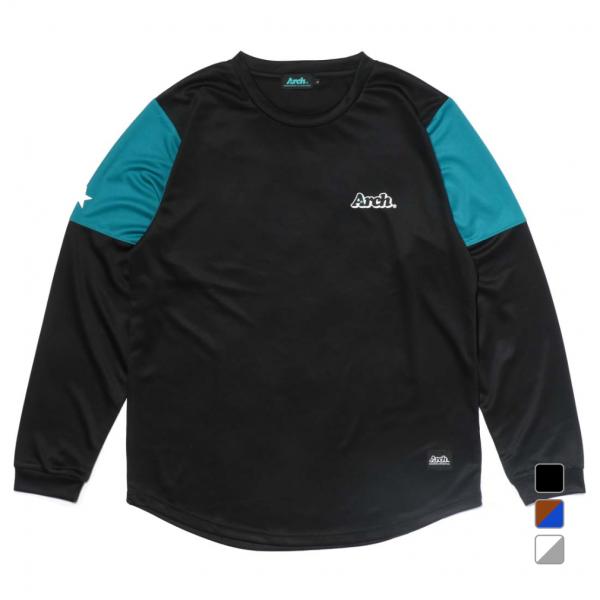 ◇両腕にデザインされたカラー切り替えが特長のDRY-L/S Tシャツ。◇左胸にベーシックロゴを配置、右腕のスターのシルクプリントがアクセント。肌触りが柔らかい、吸汗・速乾性に優れたポリエステルを採用。【hem line shorts】とコー...