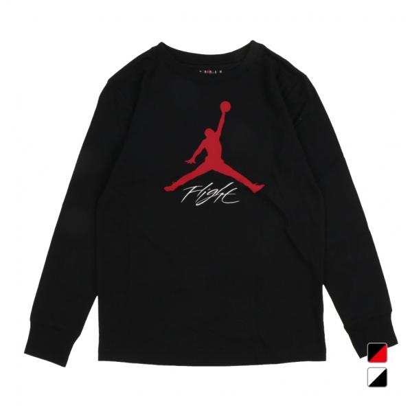 ◇ジャンプマンロゴがプリントされたロングスリーブTシャツ。■カラー(メーカー表記):ホワイト×ブラック(001:JDB MJ HBR SUSTAINABLE LS TEE)ブラック×レッド(023:JDB MJ HBR SUSTAINABL...