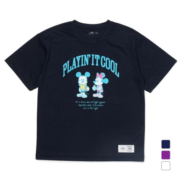 ◇アーチグラフィックとかわいいミッキーがプリントされたTシャツです。◇吸水速乾(iDRY)、接触冷感、UPF50+■カラー:ネイビーラベンダーオフホワイト■素材:本体 ポリエステル100%リブ部 ポリエステル95% ポリウレタン5%■サイズ...