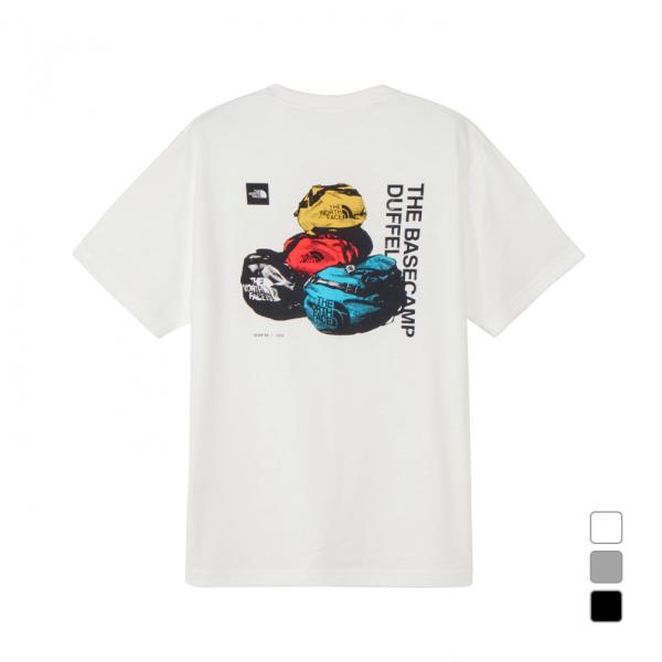◇THE NORTH FACEのアイコン的アイテムである、ベースキャンプダッフルのグラフィックを背面に大きくあしらった半袖Tシャツ・速乾性のあるポリエステルと風合いのよいコットンを混紡したニット素材・コットンライクでしなやかな着心地の生地・...