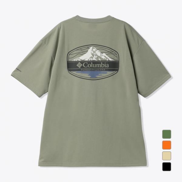 ◇一枚もレイヤリングも、夏はやっぱり涼感素材！◇Columbiaと親和性の高い、雄大なMt. Hoodとトリリアム湖に映る、逆さのMt. Hoodの姿からインスピレーションを得たグラフィック◇暑い夏でもアクテビティや日常を楽しむための冷却機...
