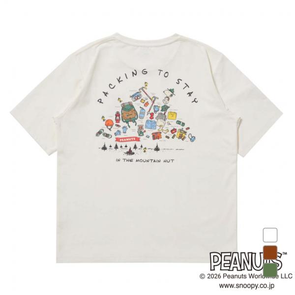 ◇アウトドア好きの心をくすぐる、遊び心たっぷりのグラフィックTシャツ。山小屋泊登山の装備品を、スヌーピーの世界観で楽しく表現したグラフィックTシャツ。ポリエステル100％の素材ながら、コットンのような風合い。吸水速乾性・ストレッチ性に優れ、...
