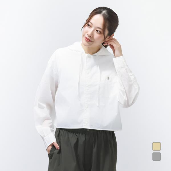 ◇薄手のナイロンを使ったショートフードブルゾン■カラー(メーカー表記)：サンド(#011：WHITE)ダークグレー(#081：CHARCOAL)■サイズ：M：胸囲/129cm■生産国：中国※ブラウザやお使いのモニター環境により、掲載画像と実...