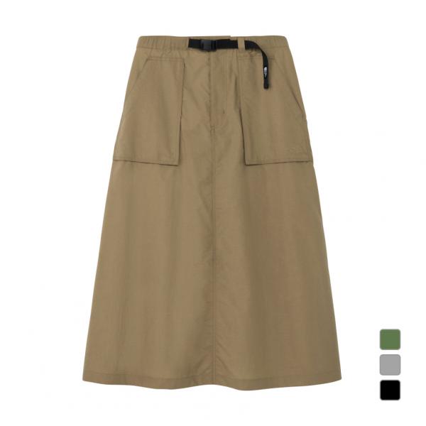 ◇はっ水加工を施した軽量ナイロン素材を使用した、マルチユースのロングスカート・コットンライクでナチュラルな風合いの生地・左右に大容量のマチ付きパッチポケット・機能性とともにシルエットの美しさを考慮したシンプルなデザイン・コットンライクな風合...