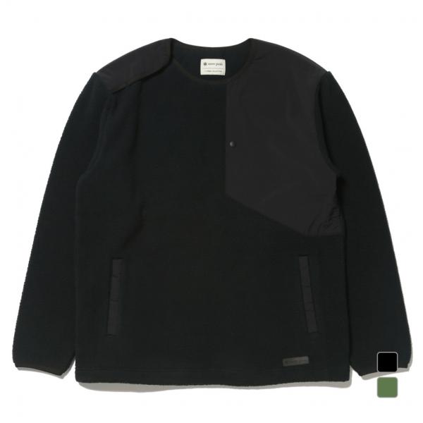 ※ブラウザやお使いのモニター環境により、掲載画像と実際の商品の色味が若干異なる場合がございます。◇保温機能が付いたストレッチ素材。身頃に布帛の生地を付ける事により防風効果がある。■カラー(メーカー表記)：オリーブ(OLIVE)ブラック(Bl...