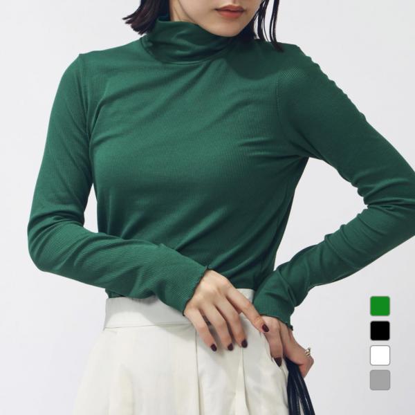 ◇秋冬の万能アイテム「リブタートルネックTシャツ」が今年も登場！薄手でストレッチ性も高いのでニットやカーディガンのインナーとしても使いやすいTシャツです。 ■カラー： グリーン オフホワイト チャコールグレー ブラック ■素材：ポリエステル...
