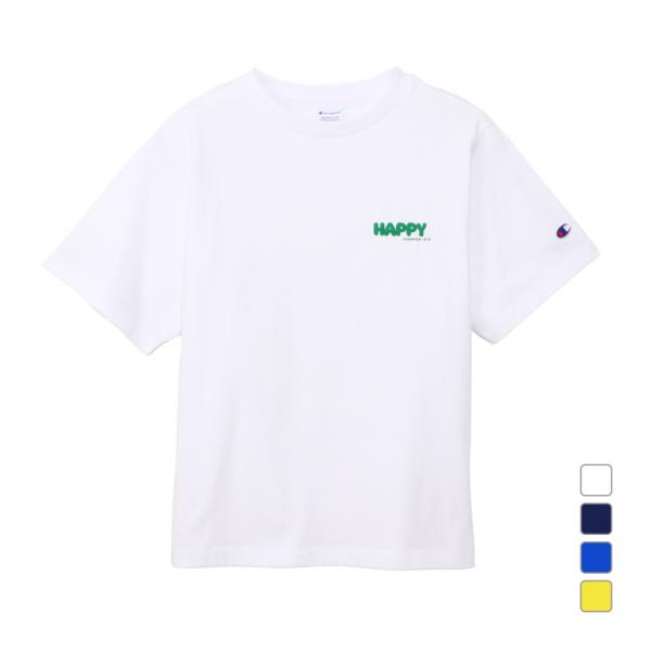 ◇環境に配慮して生産されたサステナブルなアメリカ綿を100％使用した、軽量で柔らかく肌触りの良いショートスリーブTシャツです。 身幅にゆとりを持たせたリラックスフィット。 左胸に入れた、気持ちも明るくなる「HAPPY(ハッピー)」「LUCK...