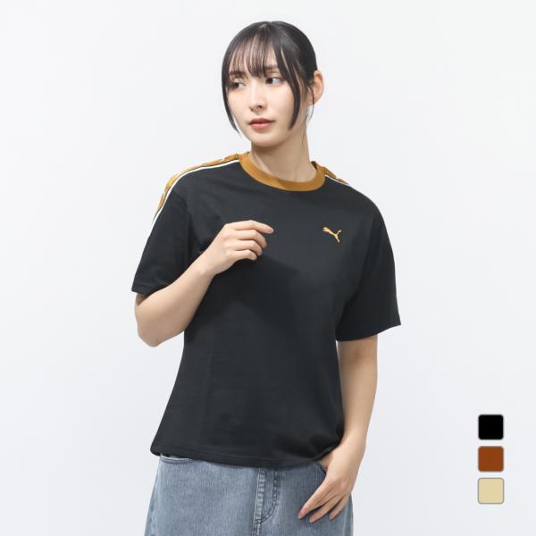 ◇PUMA MIX CLOTH リラックスフィット テープ 半袖Tシャツ ◇商品情報 PUMA MIX CLOTHの180gのプレーティングジャージー素材を使用した半袖Tシャツ。 この生地は、表側のソフトな肌触りのコットンと、肌面の吸水速乾...