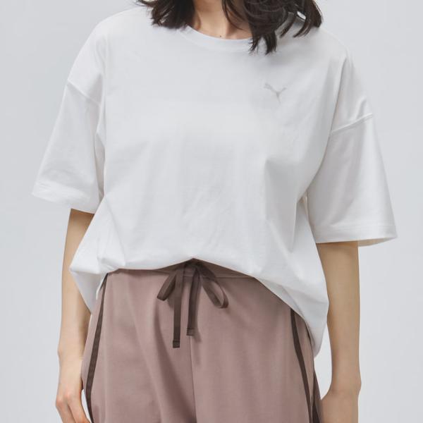 ◇接触冷感 吸水速乾機能付き リラックスフィット コクーン 半袖Tシャツ ■カラー(メーカー表記)： サックスブルー(47：Seafoam) ホワイト(02：PUMA White) ブラック(01：PUMA Black) ■素材：コットン6...
