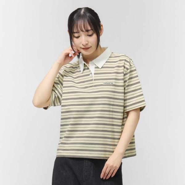 ◇オリジナルでボーダー柄を作成し、先染めボーダー生地を使用。 クロップド丈のシルエットとなっており、左胸にはオリジナルのワッペンを施している。 ■カラー(メーカー表記)： ベージュ(0：IVORY BEIGE) オレンジ(1：PALE OR...
