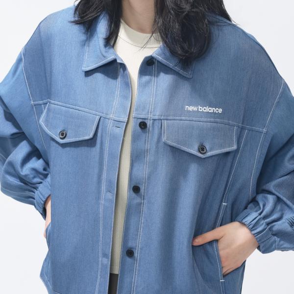 ◇やわらかく軽やかな薄手のストレッチ素材を使用したデニムライクジャケット。 背中のタックが丸みのあるシルエットを生み、短めの丈がトレンド感を演出。 袖ギャザーで腕まくりもしやすく、胸元のリニアロゴ刺繍と左袖口ロゴ刺繍、フラップ付きの胸ポケッ...