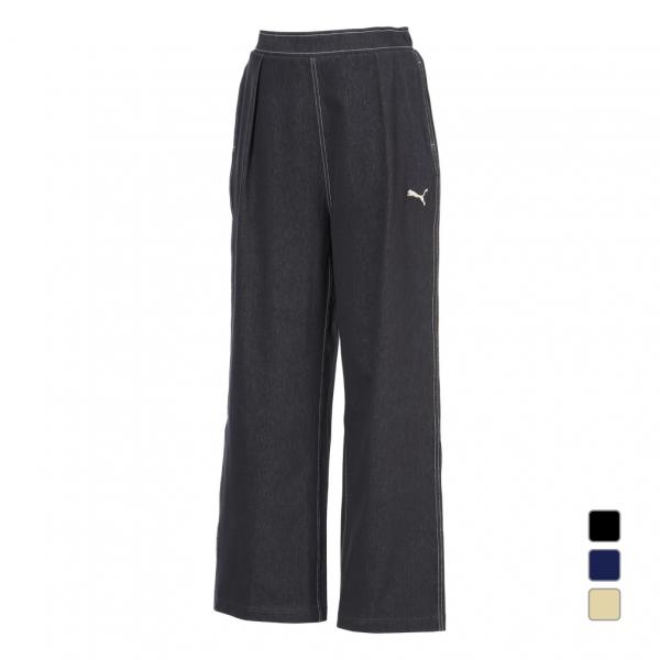 ◇デニムライク UV機能付き リラックスフィット パンツ ◇商品情報 300gのコットンポリエステル素材を使用したデニムライクニットパンツ。 生地感や太番手を使ったステッチワークなど、細部までデニムのような雰囲気を持ちながら色落ちの心配がな...