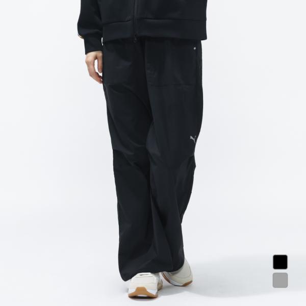 ◇リラックスフィット 撥水機能付き ウーブン パンツ ■カラー(メーカー表記)： チャコールグレー(15：Cool Dark Gray) ブラック(01：PUMA Black) ■素材：ポリエステル100％ ■生産国：カンボジア ■2026...