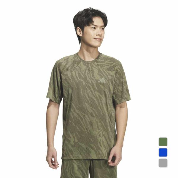 ◇快適なトレーニングを可能にする、ダブルニット生地のレギュラーフィット Tシャツ。 ◇テック エッセンシャルズ クール タッチ レギュラーフィット カモ AOP 半袖Tシャツで、堂々とワークアウトに励もう。 チャレンジをやめない人のためにデ...