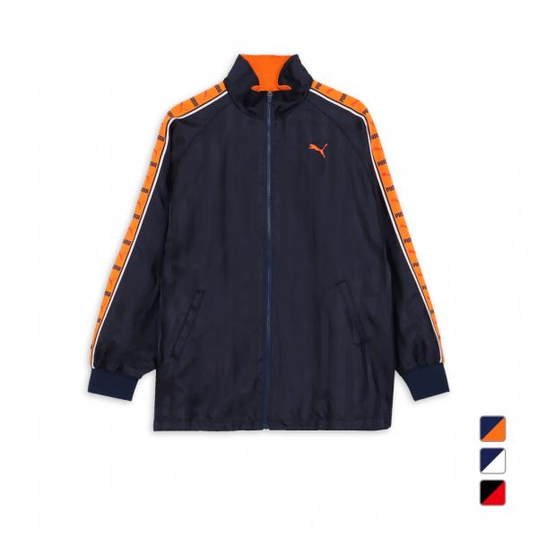 ◇SHADOW STRIPE ウーブンジャケット ■カラー(メーカー表記)： ネイビー×オレンジ(61：New Navy-Rickie Orange) ネイビー×ホワイト(06：New Navy-Puma White) ブラック×レッド(0...