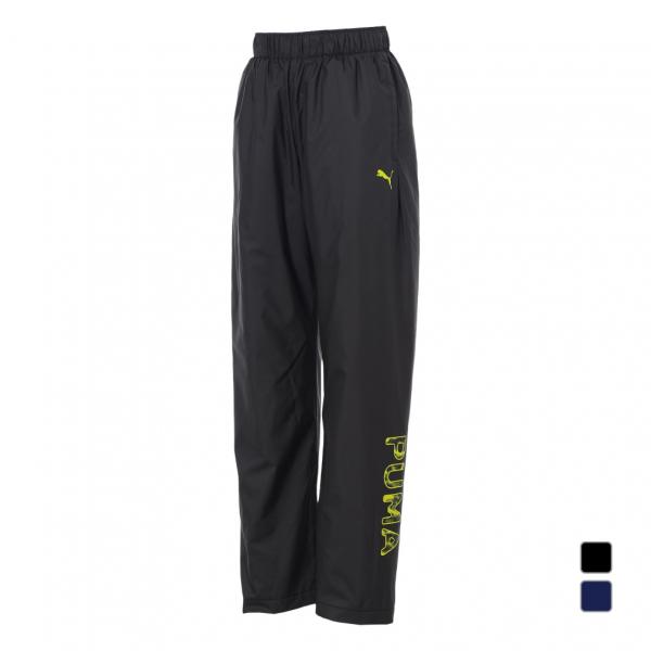 ◇防風、撥水機能付き 裏トリコット ウーブンロングパンツ ◇商品情報 FOOTBALLをインスパイアしたACTIVE SPORTS コレクションから、ポリエステルタフタの素材を使用したトリコット裏地付きウーブンパンツです。 左裾のPUMAの...