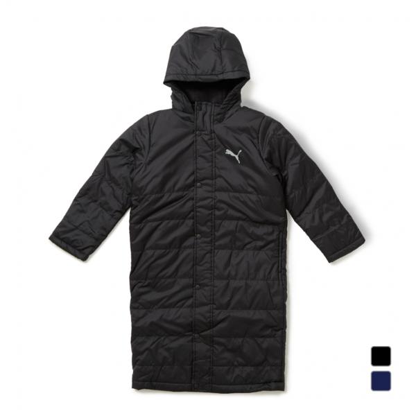 ◇裏ボアのベンチコート ◇商品情報 ACTIVE SPORTSコレクションからポリエステル素材を使ったベンチコートです。 裏地はシェルパーと起毛トリコット素材を使用。シンプルですっきりとしたデザインで、背面の大胆なプーマのキャットロゴプリン...