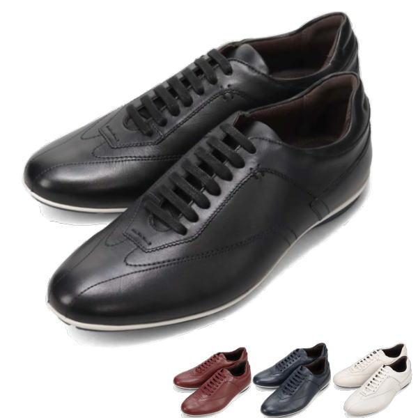 アッパーには特殊な加工を施したバーニッシュスムースレザーを使用し、靴内部には防臭・抗菌機能の「NEW FINE」を搭載したソフトな履き心地のレザースニーカー ----------------------------- ☆ 素材 : キップ☆...