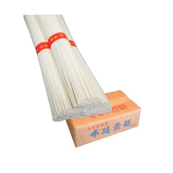 のど越しの食感はそうめんの旨味を実感していただける手延べ麺です------------------------内容量 : 50ｇ×80束原材料 : 小麦粉・食塩・ごま油ダンボール箱入り-------------------------○ゆで...