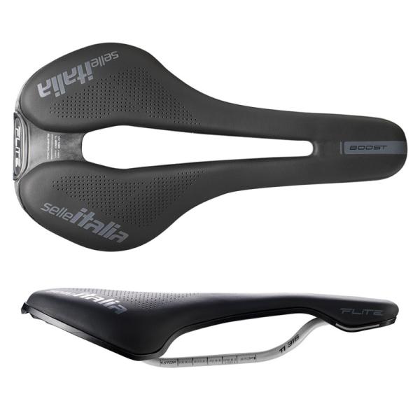 FLITE BOOST Ti316 スーパーフローこれまでのフライトの形状を踏襲しつつも、コンパクトな形状でエアロダイナミクスに優れたモデルとして生まれ変わったブースト仕様。高い耐久性を誇る軽量チタン合金レールを採用したモデル。座面：Fib...