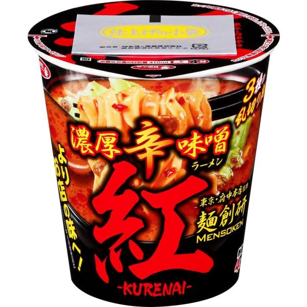 「12個」 サッポロ一番 麺創研 紅 監修 濃厚 辛 味噌ラーメン 101g ×12個×1箱 カップラーメン みそラーメン※賞味期限：2026/12/18▲必ず賞味期限をご確認の上ご注文をお願い申し上げます。東京・府中のラーメン店「麺創研　...