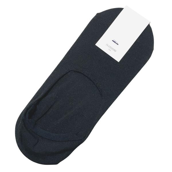 NASSOW ナッソー オーガニックコットン フットカバー インビジブルソックス シューズインソックス 滑り止め付き ブラック細番手のオーガニックコットンを使用したフットカバーです。踵内側に付属する滑り止めにより脱げにくく、シーム(縫い合わ...