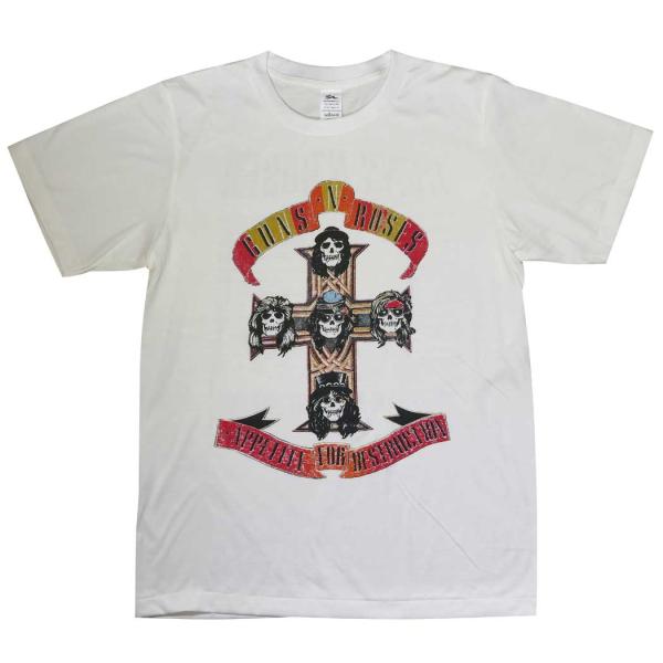 アペタイト・フォー・ディストラクション（Appetite for Destruction）。ガンズ・アンド・ローゼズのデビュー・アルバム。■素材：綿100％■サイズ【身丈/身幅/肩幅/袖丈】※サイズ単位/cmS（65/43/35/18.5）...