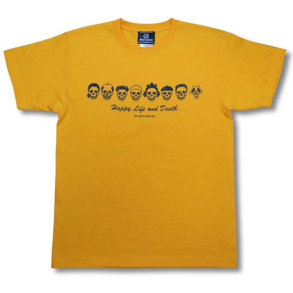 どこかで見たような家族構成と髪型のスカル・ファミリーＴシャツです。■素材：綿100％■サイズ【身丈/身幅/肩幅/袖丈】※サイズ単位/cmXS（63/41/36/17）S（65/47.5/43/18.5）M（68/50/45.5/19.5)L...