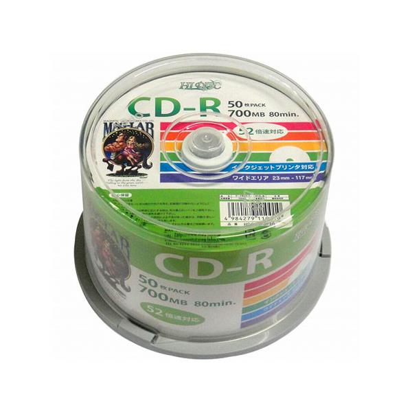 データ記録用のCD-Rです。購入単位：1個配送種別：在庫品Yahoo 通販 4984279110010 3S0359 磁気研究所 ハイディスク CD-R データ用 52倍速対応 52倍速 700MB 700メガ 50枚入 HDCR80GP5...