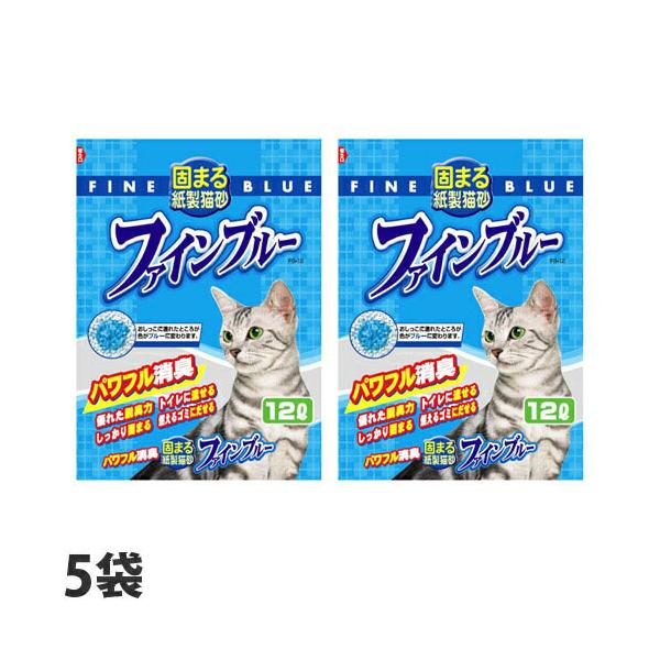 お得な大容量サイズ！当店でも人気の猫砂です。購入単位：1箱(5袋)配送種別：在庫品Yahoo 通販 4952667185988 PEC064 9P3458 常陸化工 ファインブルー 色が変わる紙製猫砂 12L×5袋 ペット ペット用品 猫用...
