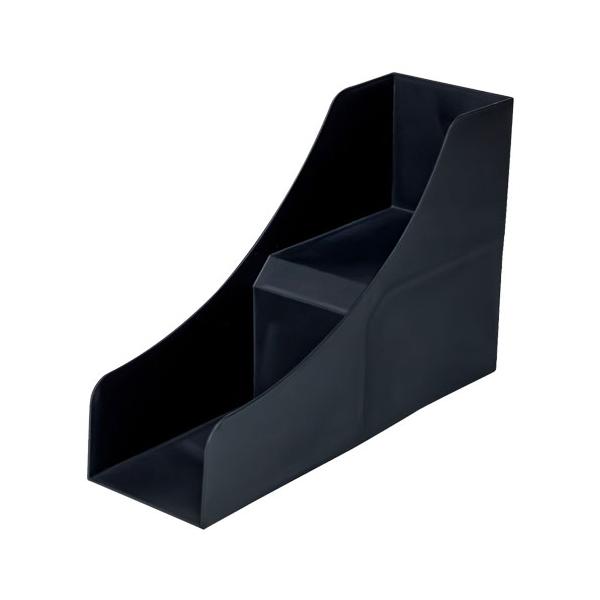 奥の本の背表紙が見えるスタンド。購入単位：1個配送種別：在庫品Yahoo 通販 4973430024976 HK0407 サナダ精工 さなだ精工 さなだせいこう サナダ 2段式 コミックスタンド ブラック J9848 j9848 収納 収納...