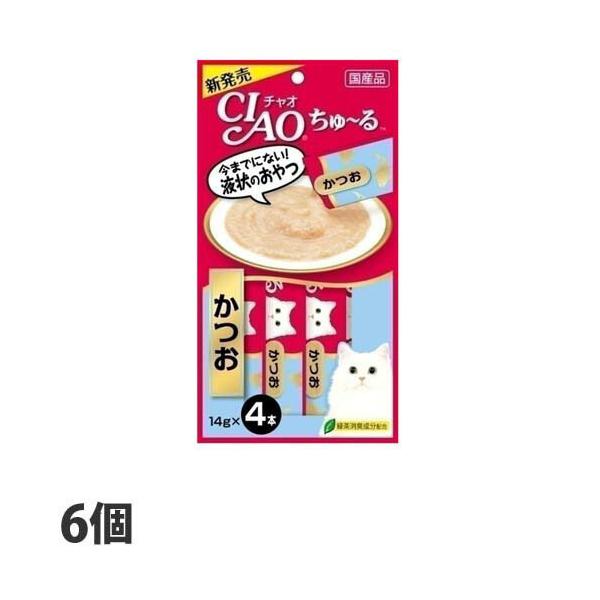 お魚とお肉がベースのペーストタイプのおやつ♪購入単位：1セット(6個)配送種別：在庫品Yahoo 通販 ペット用品 猫用品 スナック・おやつ CIAOちゅ〜る かつお 4 SC-72 14g×4 ×6こ  PE2290 猫 ねこ ネコ キャ...