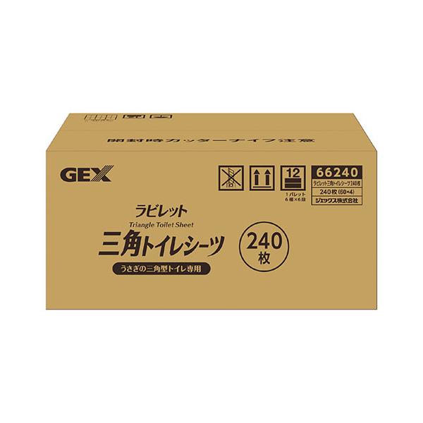裏周りしたオシッコも吸収する両面吸収構造を採用。購入単位：1個配送種別：在庫品Yahoo 通販 4972547045997 PE6387 ジェックス じぇっくす GEX ラビレット 三角トイレシーツ 240枚入 ペット用品 ペット用 ペット...