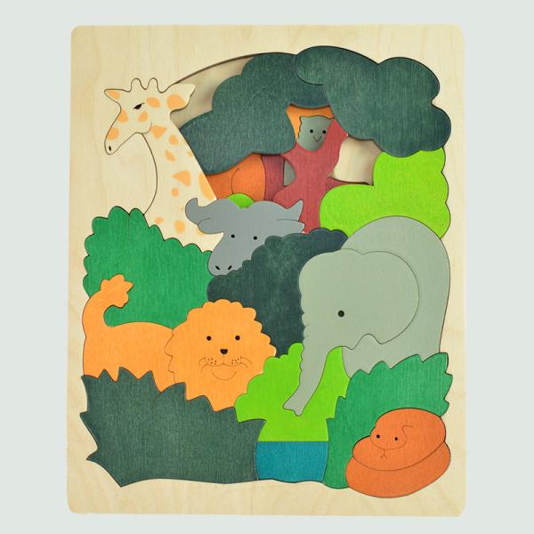 2重パズル・アフリカ6歳頃から楽しめる、物語性のある木製知育パズル「2層パズル アフリカ」。 誕生日プレゼントやクリスマスプレゼントにも選ばれているジョージラックパズルの人気シリーズです。イギリス生まれの「ジョージラックパズル」は、遊びなが...