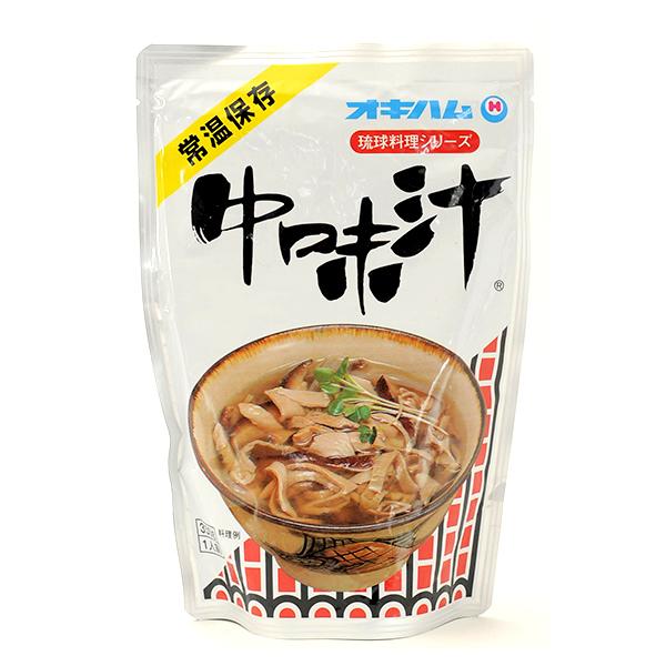 沖縄の定番お吸い物です。中味とは、豚のモツを使ったお吸い物ですが、お肉を使ったお吸い物というコッテリではなく、豚、鶏ガラ、椎茸、鰹節の風味でアッサリしています。本土出身の店長も、沖縄へ来たばかりの頃はお肉のお吸い物と言う事で、飲食店で注文し...