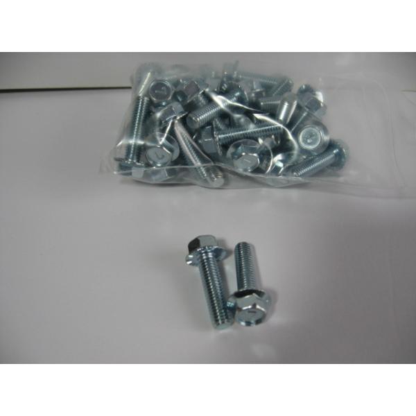 品番　７ＴＦ８３０Ｓ小型六角フランジボルト ７Ｔ ８Ｘ３０セレ付ピッチＰ１.２５ 全ネジ　４０個ボルト径　　　Ｍ８首下　　　　　３０ミリ(全ネジ)六角対辺　　　１２ミリ材質　　　　　鉄表面処理　　　三価クロメート