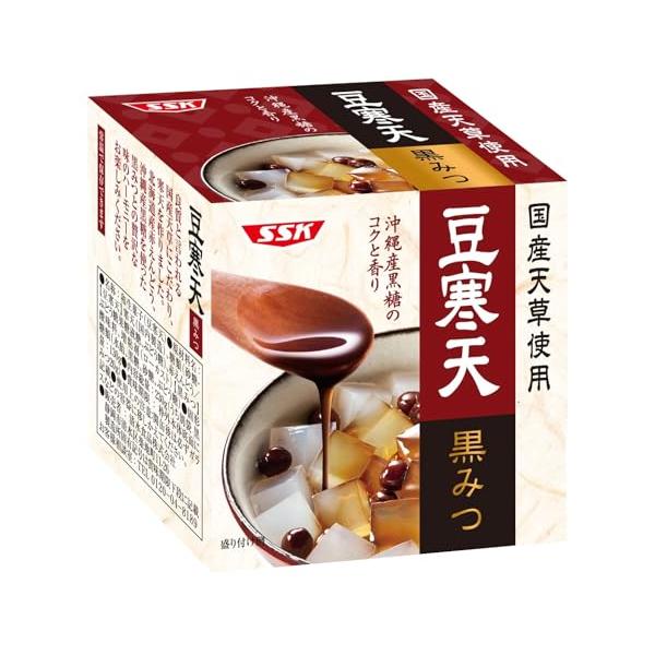 原材料：【豆寒天】寒天（国内製造）、糖類（砂糖・ぶどう糖果糖液糖、ぶどう糖）、赤えんどう／酸味料、増粘剤（ローカスト）【黒みつ】糖類（水飴、黒糖、砂糖、ぶどう糖）商品サイズ(高さx奥行x幅):12cm×17cm×16.6cm