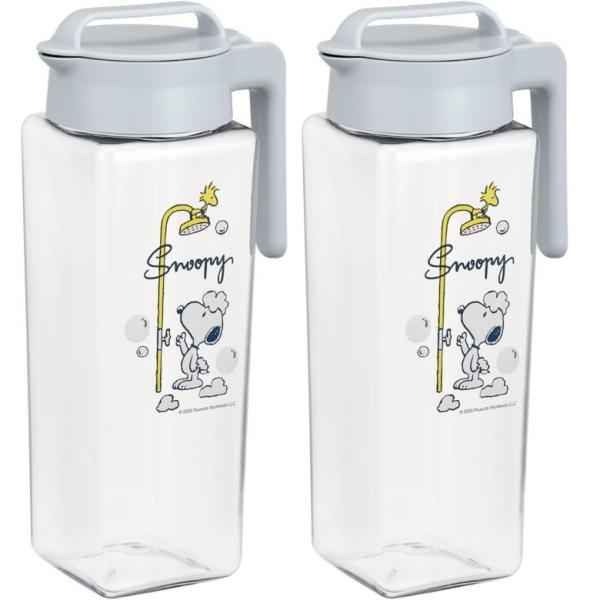 スヌーピー柄のスクエアタイプの冷水筒