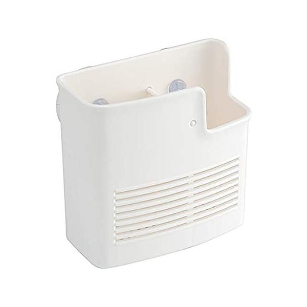 カトラリーポケット リス 日本製  H&amp;H キッチンポケット ホワイト 13.8×8.2×13.3cm GHAH479キッチンポケット 吸盤 貼り付く 貼る カトラリー 箸立て